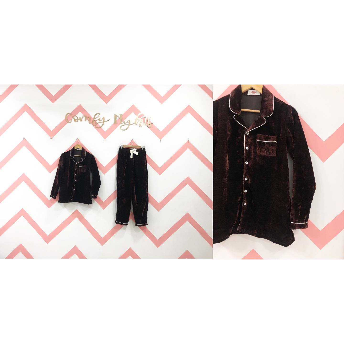 Brown Velvet PJ Set – Comfy Nights